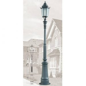 Victorian Single Light Aluminum Outdoor Furniture Ornamental Lamp Post