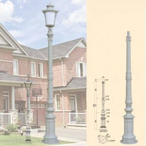 Antique Aluminum alloy Exterior Lamp Post Anti-corrosion commercial