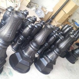 Classic Style Cast Iron Base Decor Patio Outdoor Lamp Post