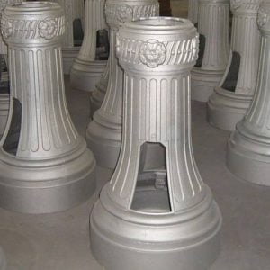 Classic Black Round Flange Cast iron Lamp Post Base for Sale