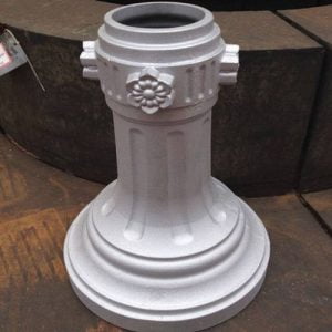 Classic Black Round Flange Cast iron Lamp Post Base for Sale