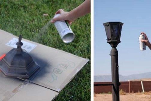 How to repaint lamp post: Dress up the degraded lighting post step by step